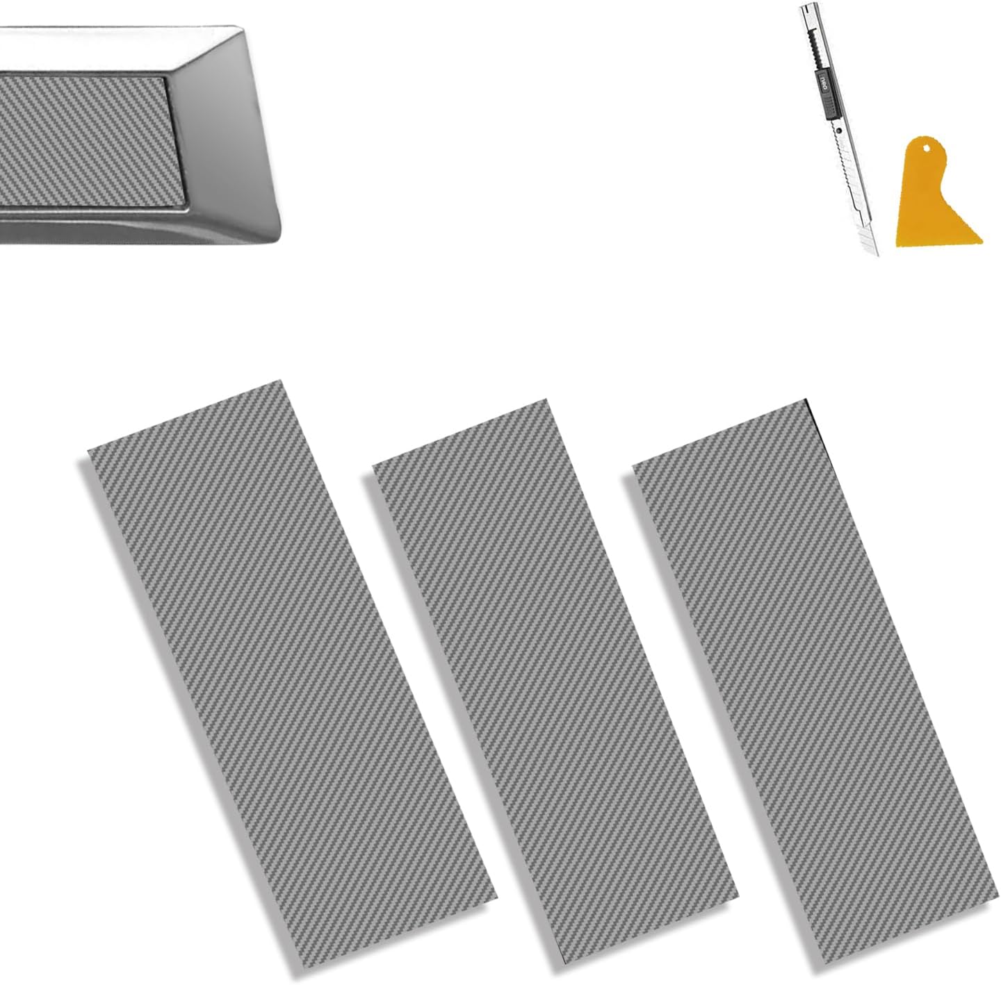 Amazon.com: 3PCS DIY Carbon Fiber Decals Emblem Kit, with Spatula and ...