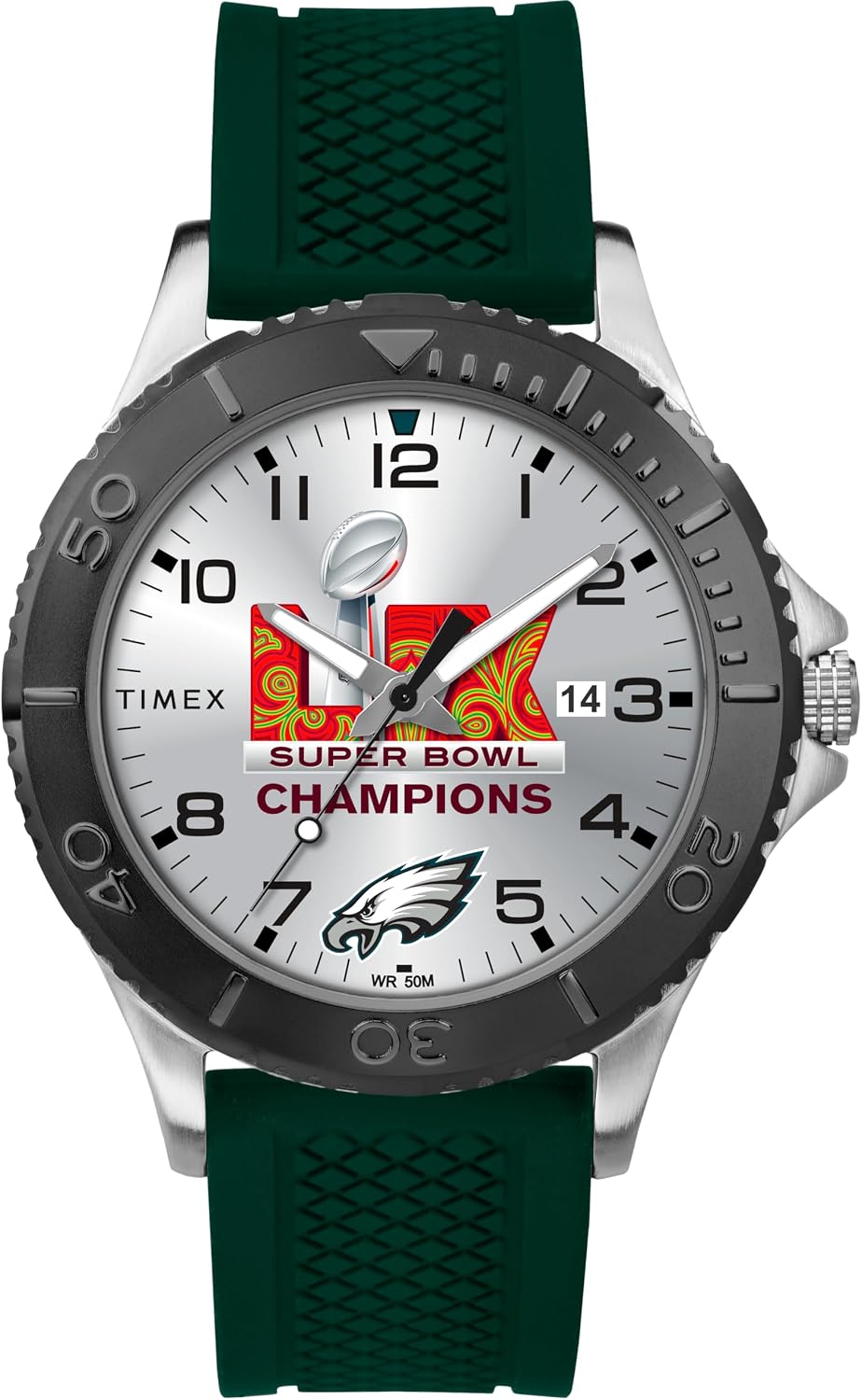 Amazon.com: Timex Men's Super Bowl LIX Champions - Philadelphia Eagles ...