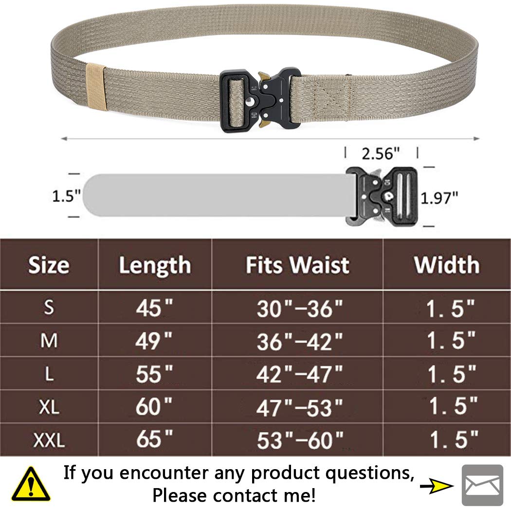 Snapklik.com : MOZETO Tactical Belts For Men Military Style Work Hiking ...