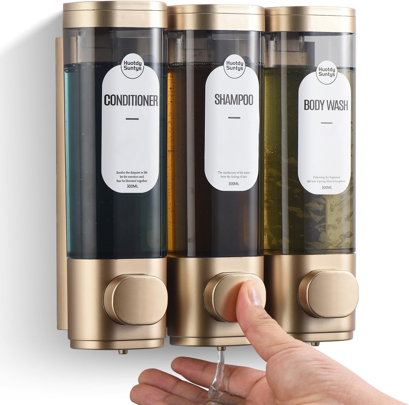 Amazon.com: OMEO Shampoo and Conditioner Dispenser, Shower Soap ...