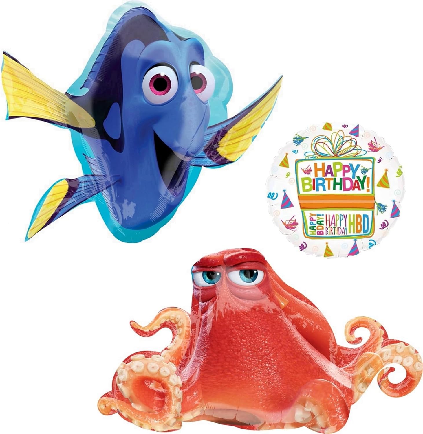 Amazon.com: Anagram Finding Dory Party Supplies 3 pc Birthday Balloon ...