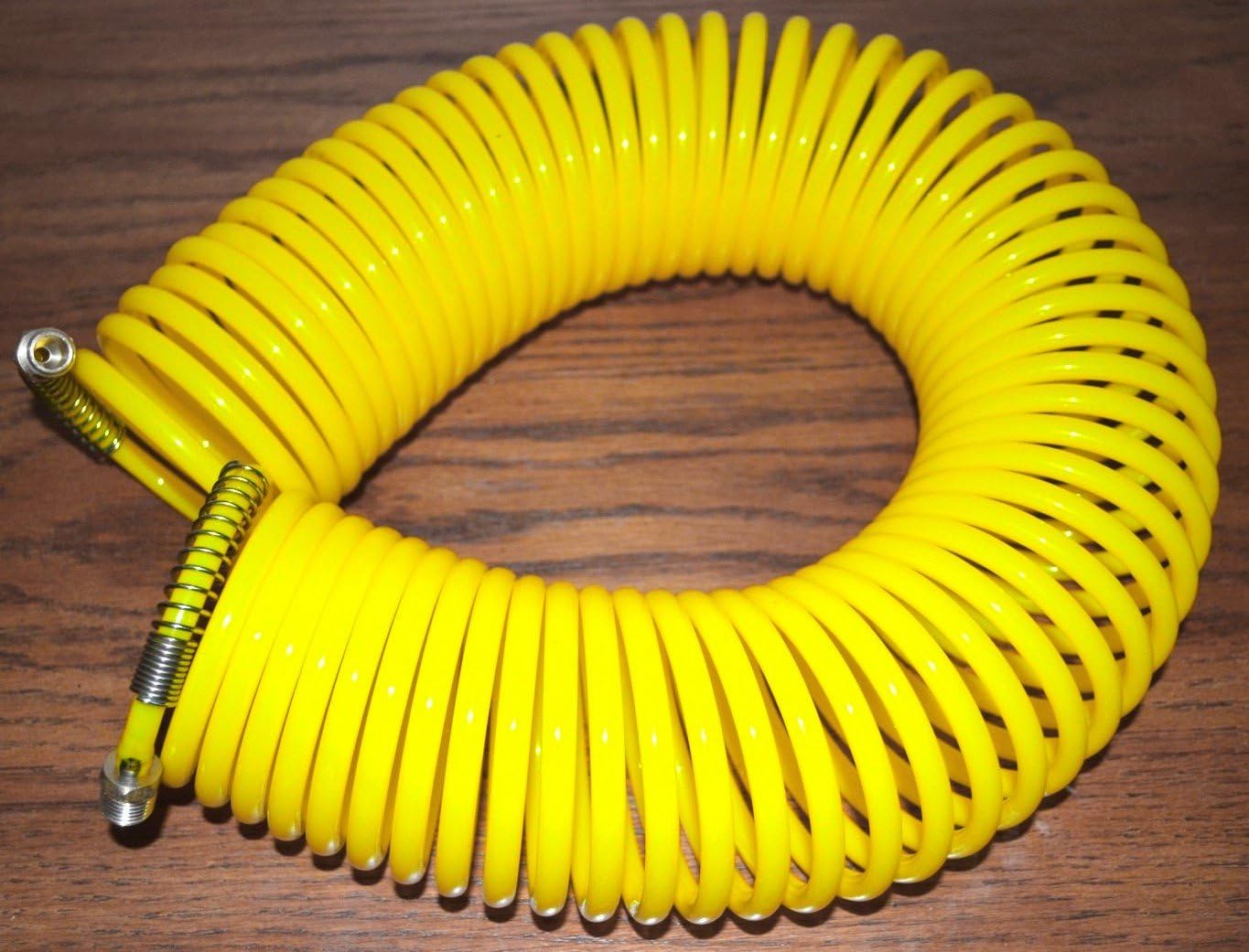 BR Tools 50FT RECOIL AIR HOSE 1/4" 50' 200 PSI Standard Fitting Spring ...