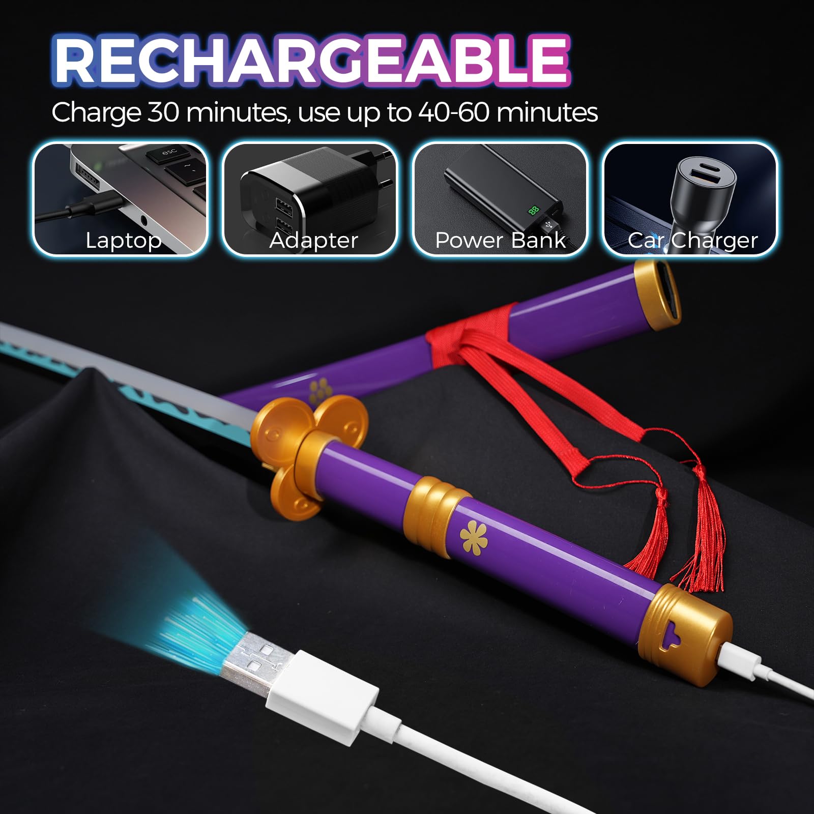 Snapklik.com : Zisu Light Up Sword - 40-Inch Light Saber Sword