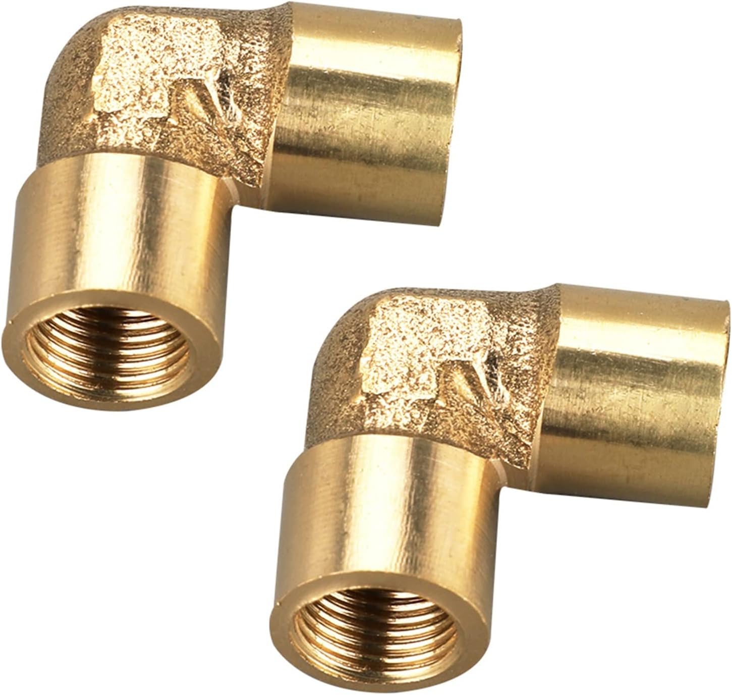 Amazon.com: 2PCS Female External Thread Thread 90 Deg Brass Elbow Pipe ...