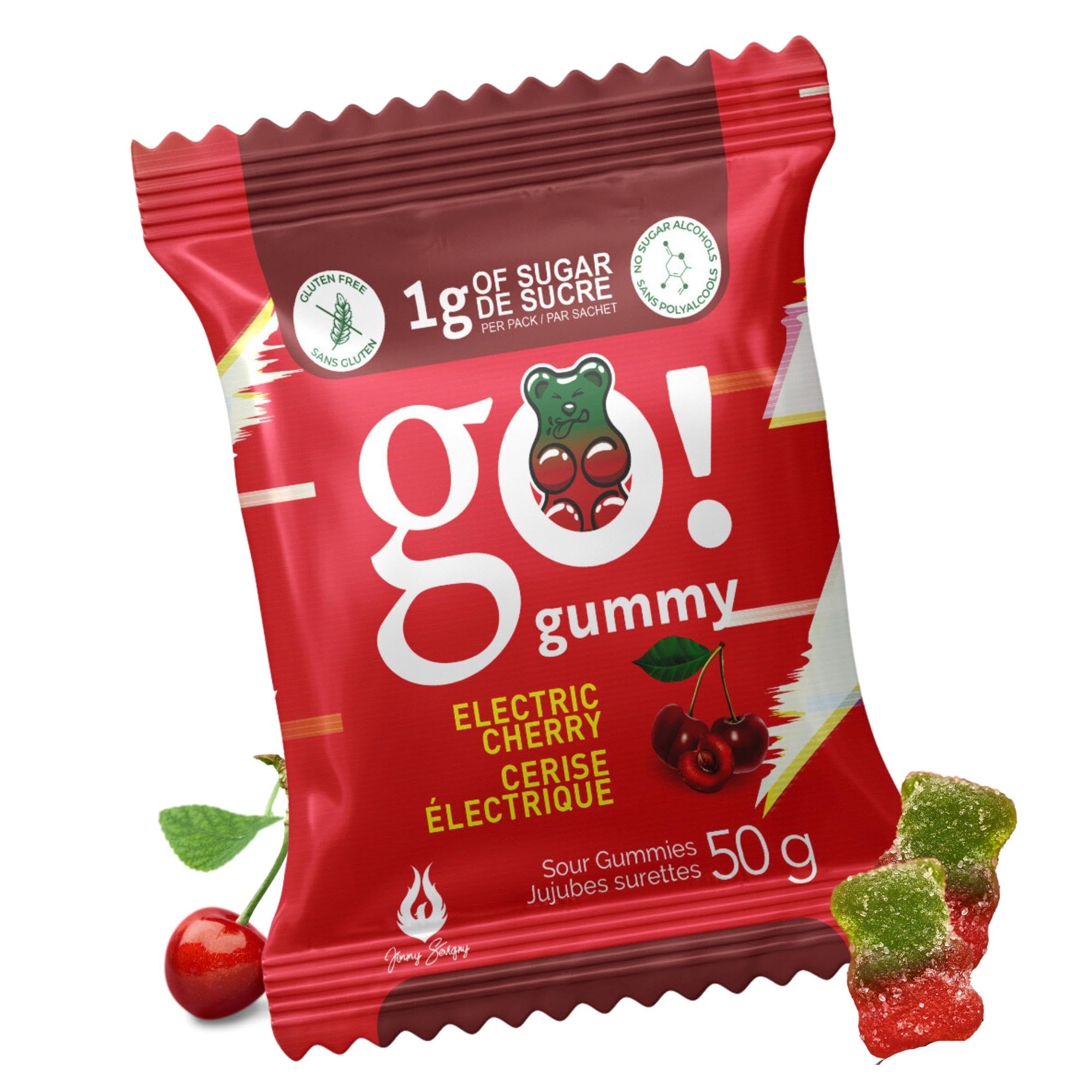 GoGummy, Low Sugar (1g) Gummy Bears by Jimmy Sevigny | Cherry Sour ...