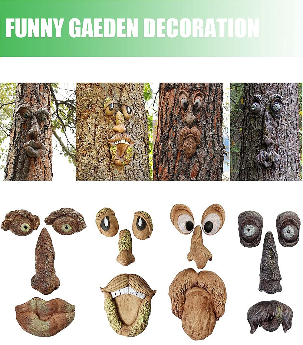 Snapklik.com : EIIORPO Tree Faces Decor Outdoor, 12 Inch Enlarged Tree ...