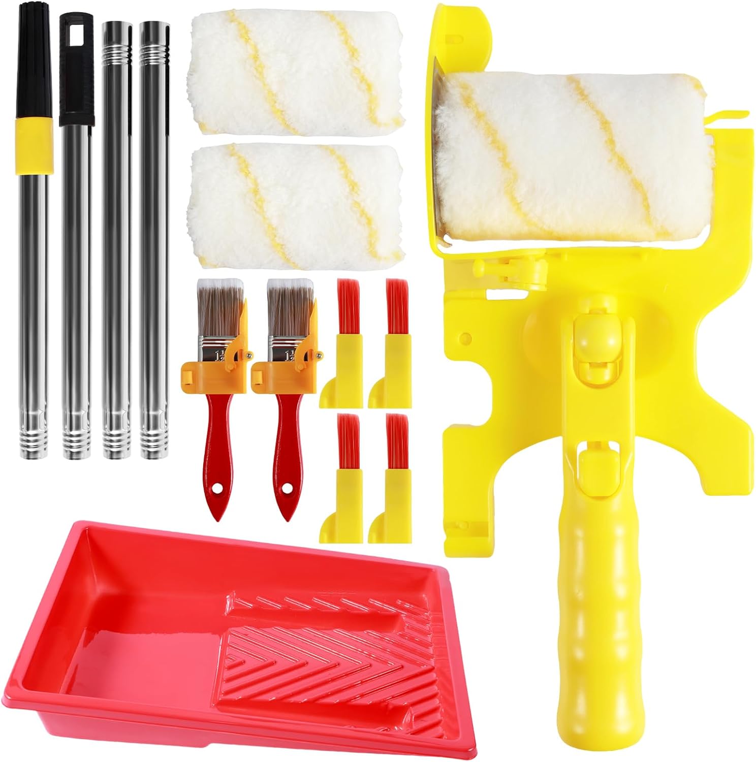 Paint Edger Roller Brush Kit, Clean-Cut Wall Painting Roller with ...