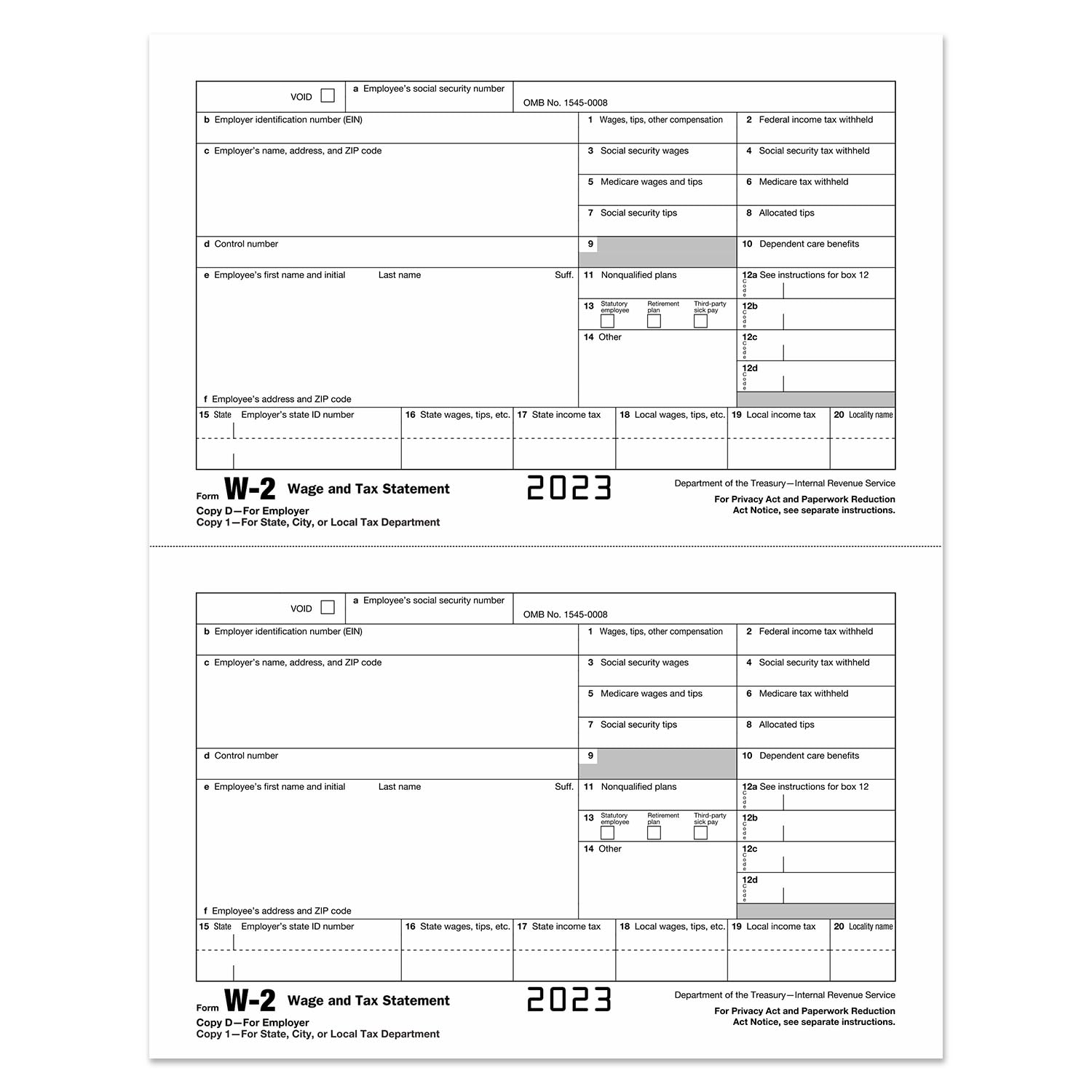 Snapklik.com : W2 Forms 2023, 6 Part Tax Forms, 25 Employee Kit Of ...
