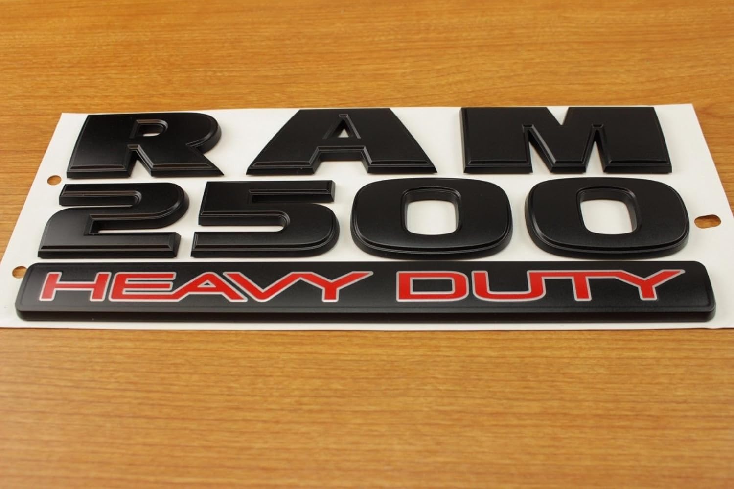 Amazon.com: Dodge Ram 2500 Heavy Duty Flat Matte Black Door Emblem ...