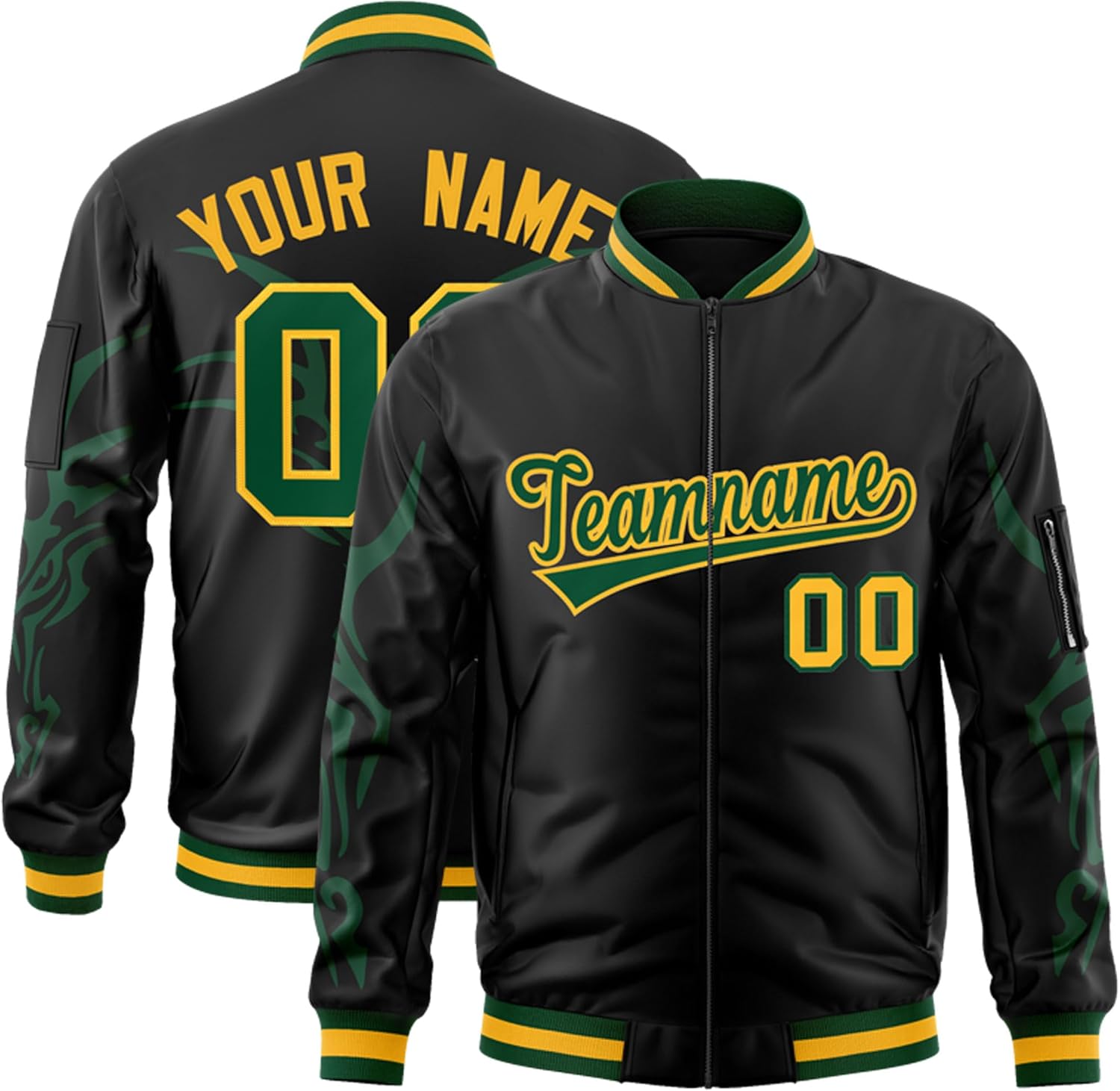 Amazon.com: Personalized Varsity Jacket Custom Men Women Casual ...