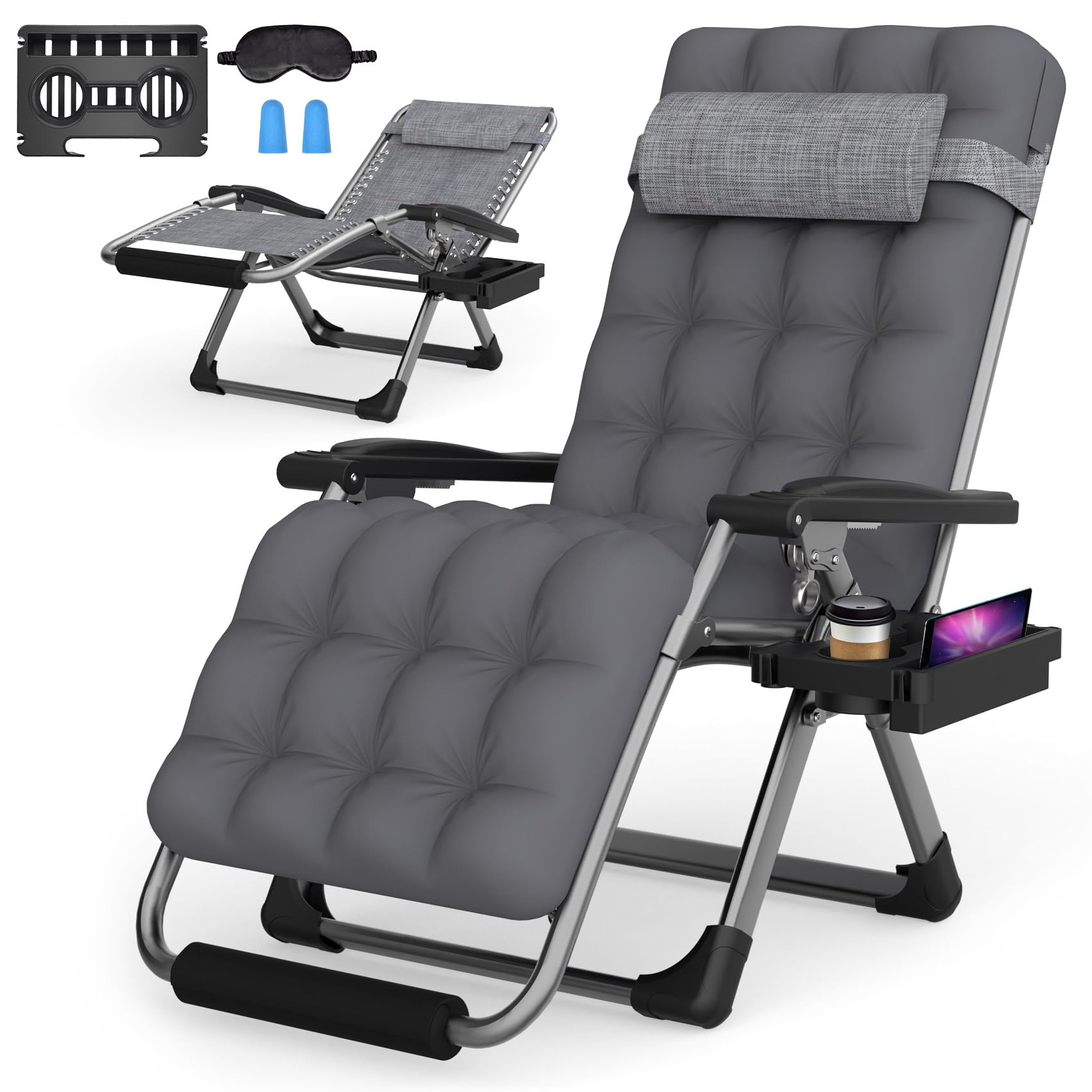 Snapklik.com : Oversized Zero Gravity Chair,29In XL Lounge Chair w ...