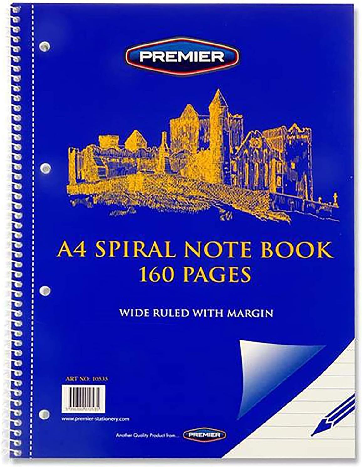 Premier Stationery 2 x A4 160 Page Spiral Notebook. Wide Ruled with ...