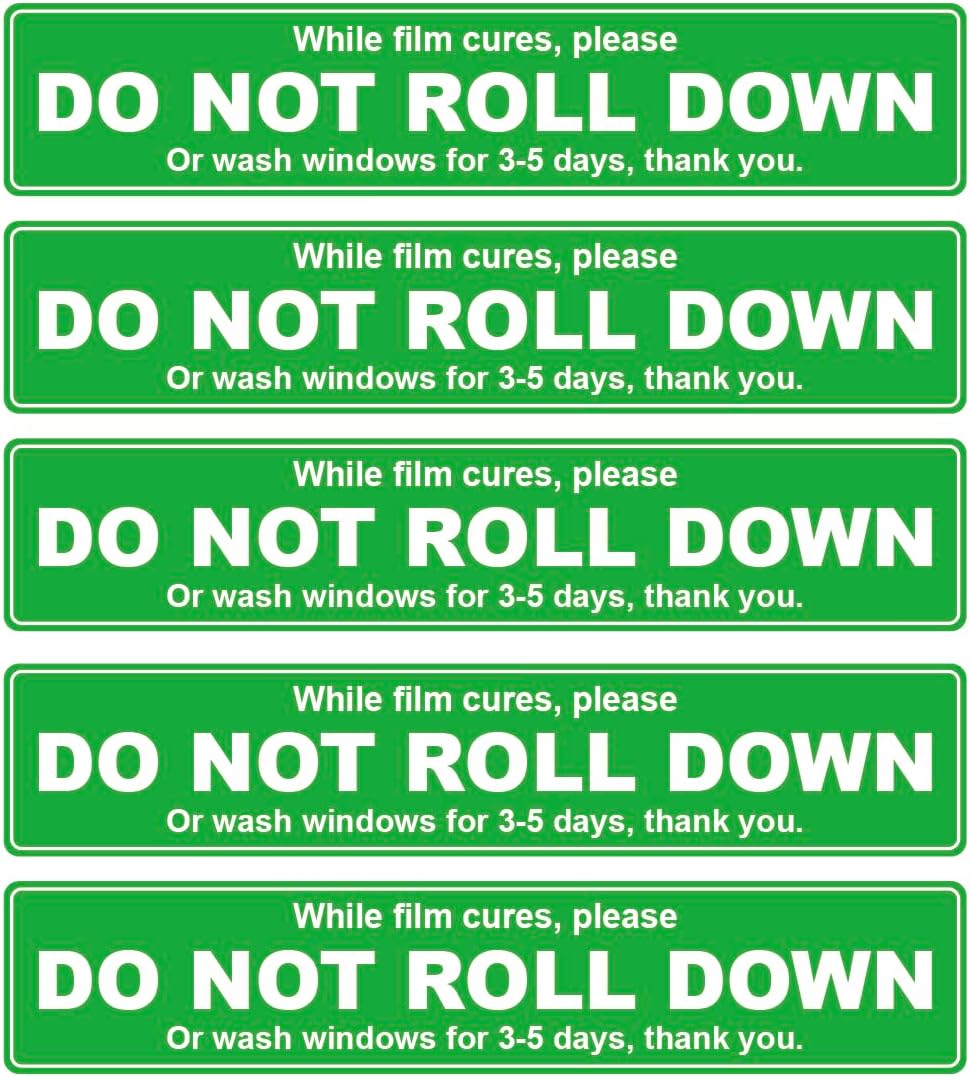 Amazon.com: 1x5 inch 100PCS Green DO NOT ROLL Down Automotive Self ...