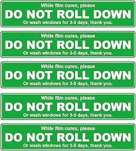 Amazon.com: 1x5 inch 100PCS Green DO NOT ROLL Down Automotive Self ...