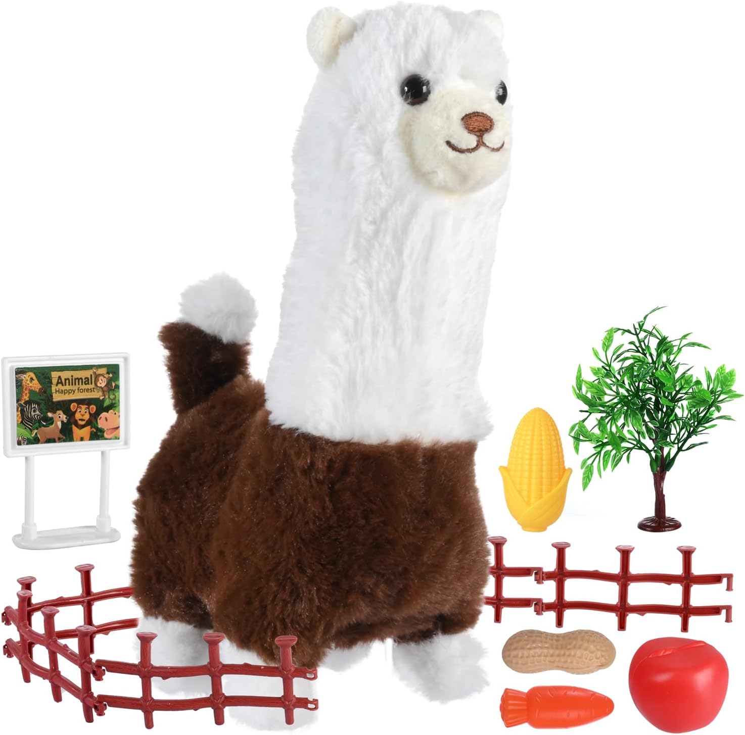 Plush Alpaca Toy Walking , Singing, Neck Wagging, Kids Plush ...