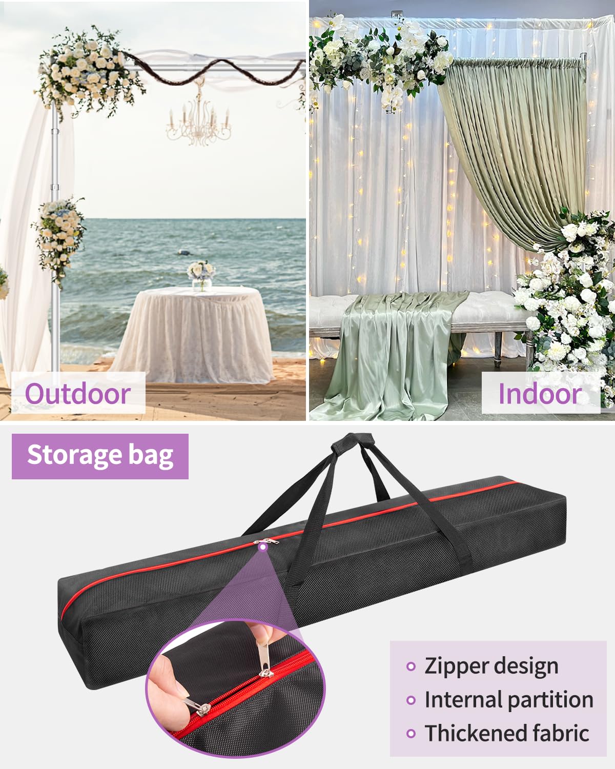 Snapklik.com : 85x10 Pipe And Drape Stand Kit, Heavy Duty Backdrop ...