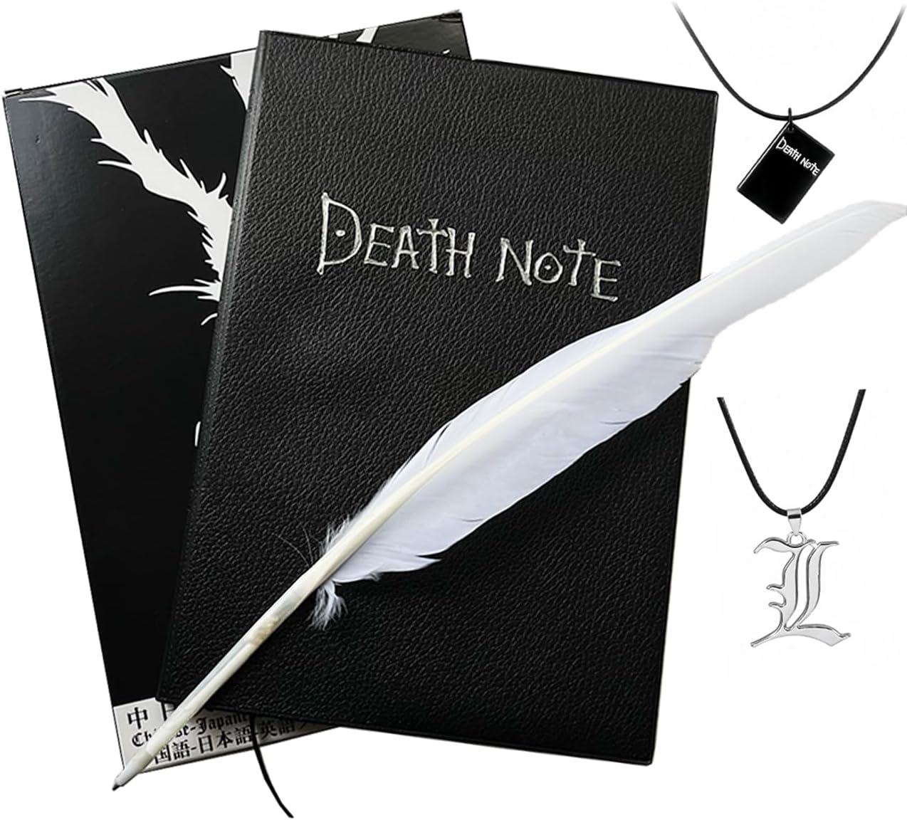 Amazon.com: EROIKAKMI 4 PCS Notebook Set L Leather Journal and Necklace ...