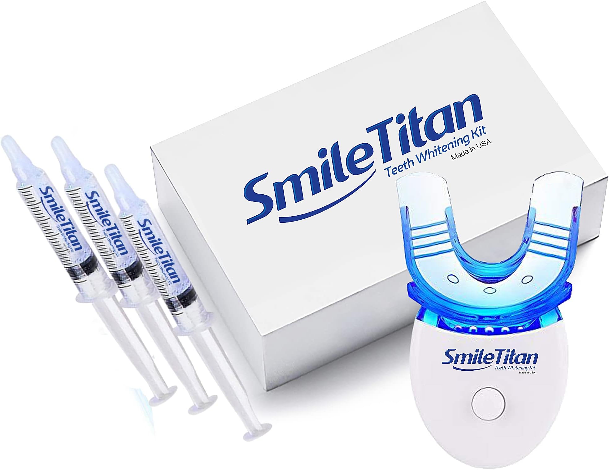 Amazon.com: Smile Titan Teeth Whitening Kit with LED Light, 3 Carbamide ...