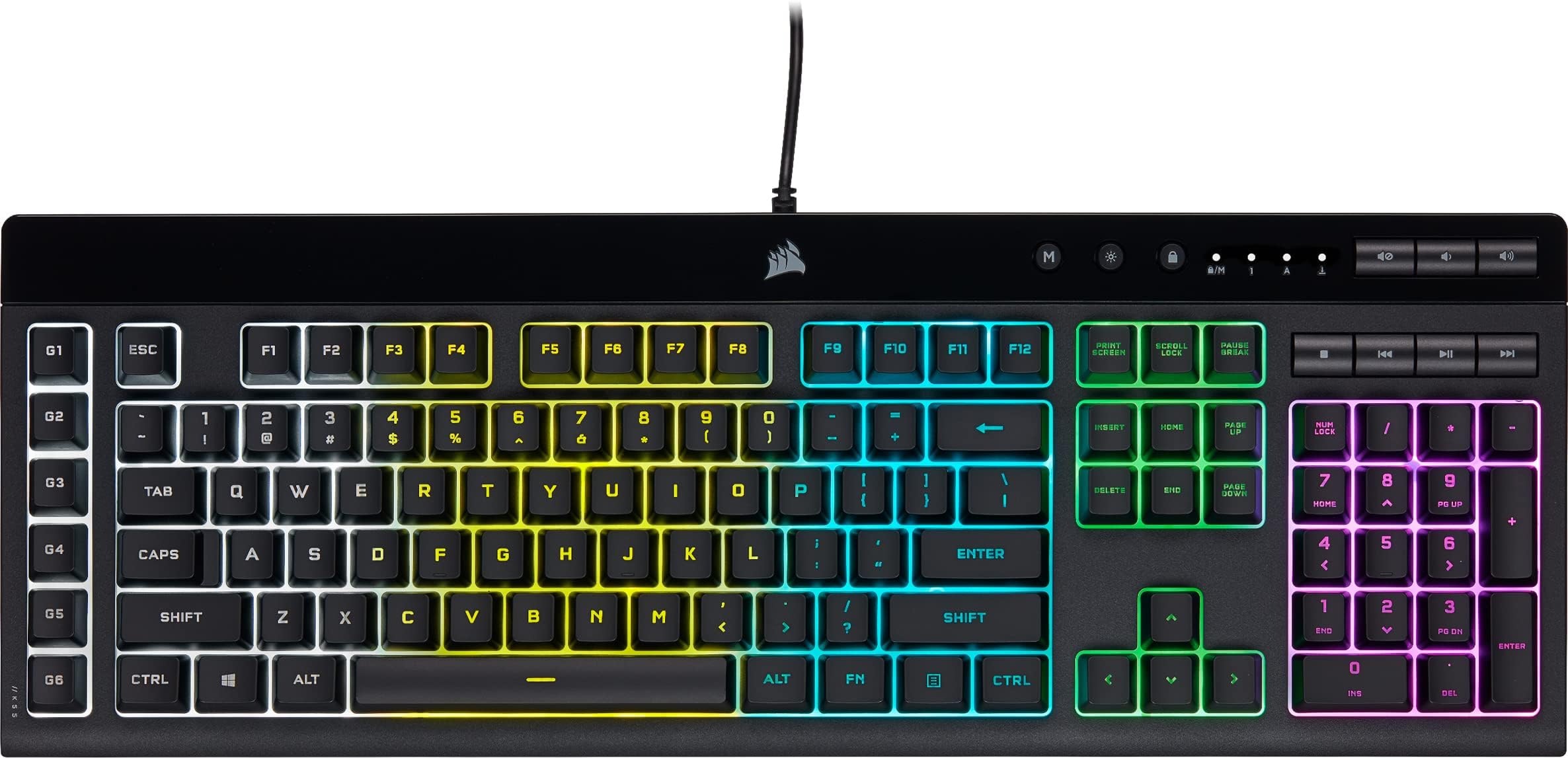 Amazon.com: Corsair K55 RGB PRO XT - Dynamic Per-Key RGB Backlighting ...