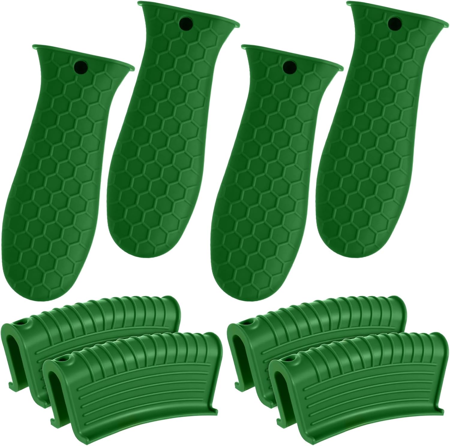 Amazon.com: Patelai 8 Pcs Silicone Pot Holders Cast Iron Handle Cover ...