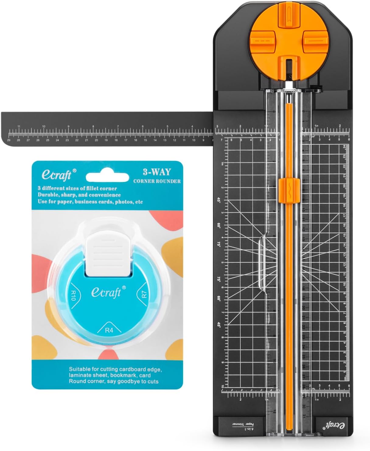 Amazon.com : Ecraft 4-in-1 Paper Cutter - 12" Paper Trimmer Multi ...