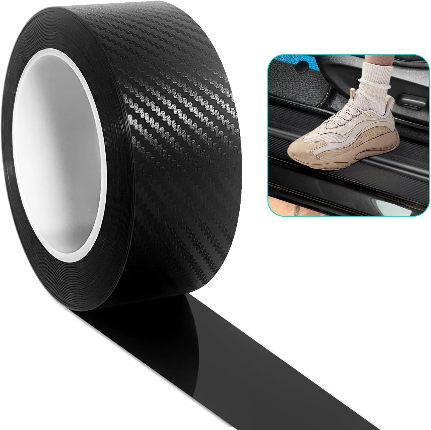 Amazon.com: LonXFan Black Carbon Fiber Wrap (4In x 33Ft) 5D Carbon Anti ...