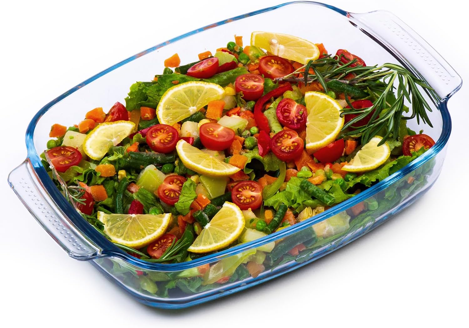 Amazon.com: Daniks Glass Baking Dish with Handles | 4 Quart Glass ...