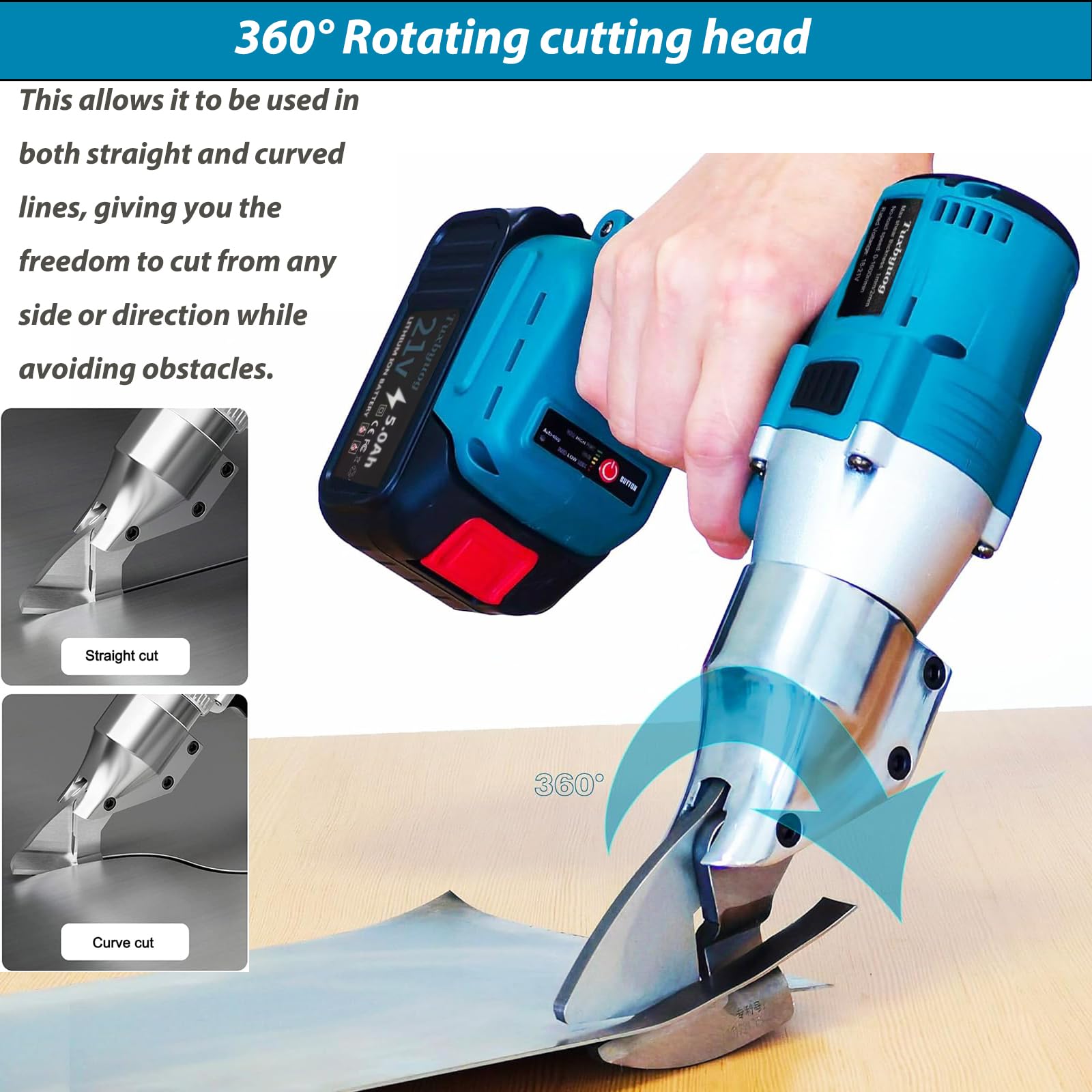 Snapklik.com : Cordless Metal Shear, Electric Sheet Metal Scissors For ...