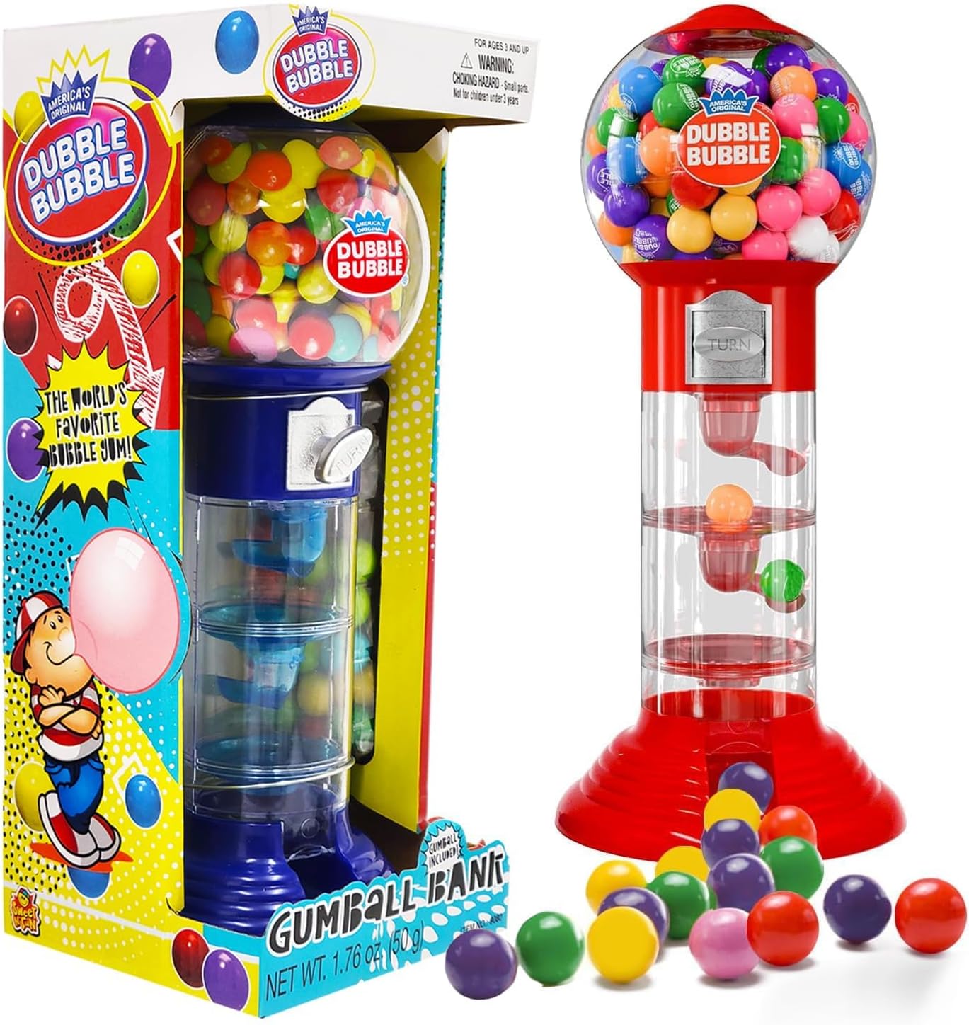 Spiral Fun Gumball Bank 10.5" Inches Tall, Assorted (4-Pack) : Amazon ...