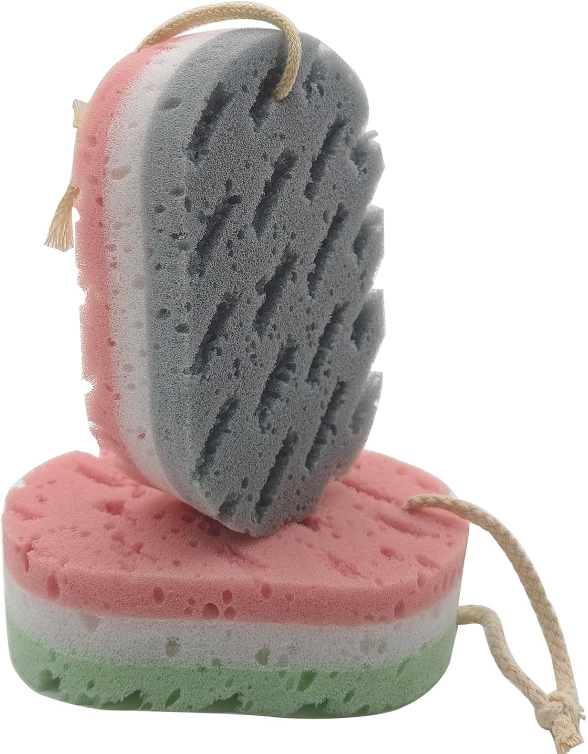 Amazon.com: 2-Pack Bath Sponge, Gentle Exfoliating Foam Shower Sponge ...