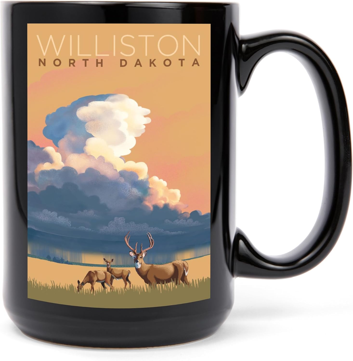 Amazon.com: Lantern Press Williston, North Dakota, White-tailed Deer ...