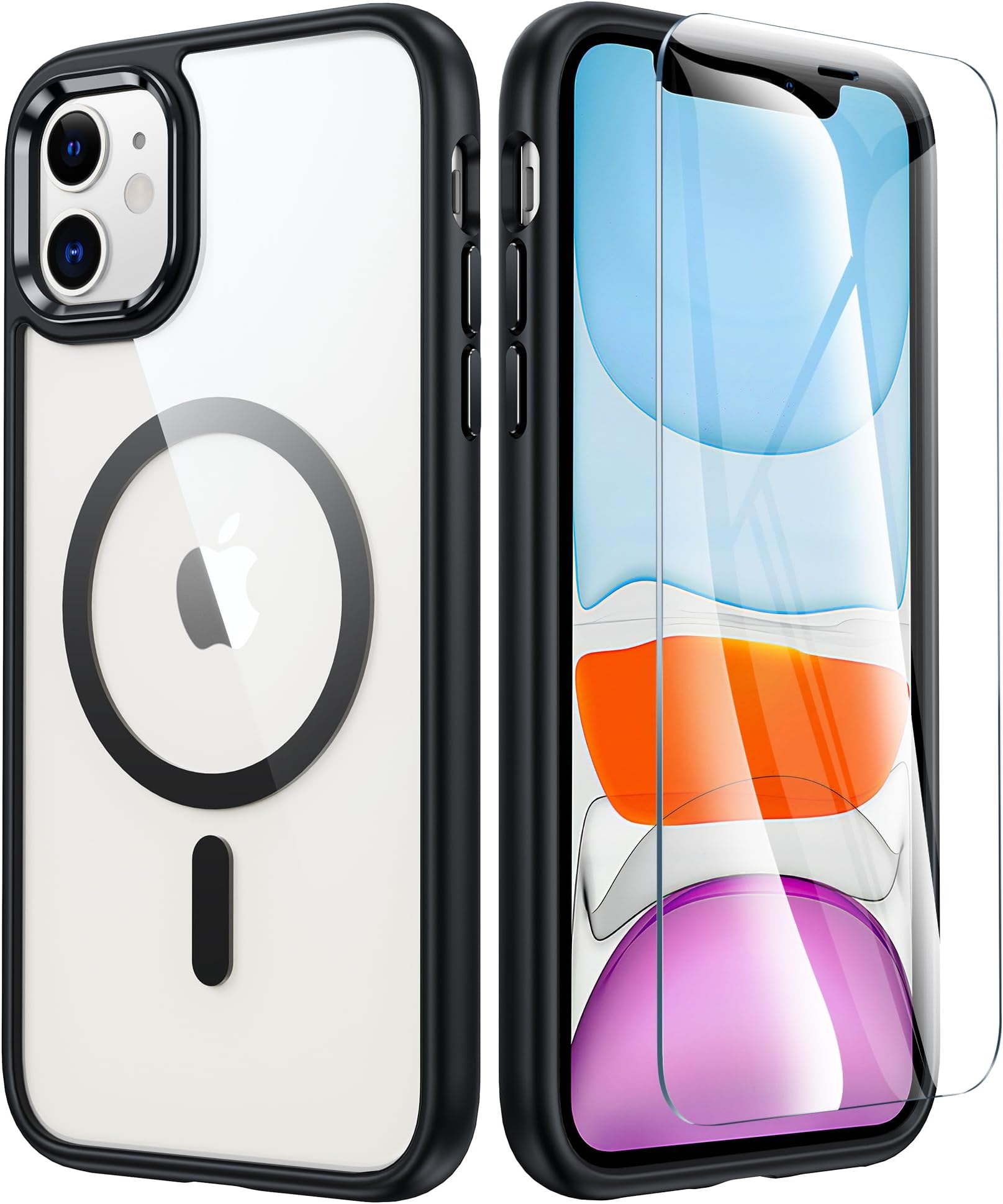 Amazon.com: FNTCASE for iPhone 11 Case Clear: Support Magnetic Charging ...