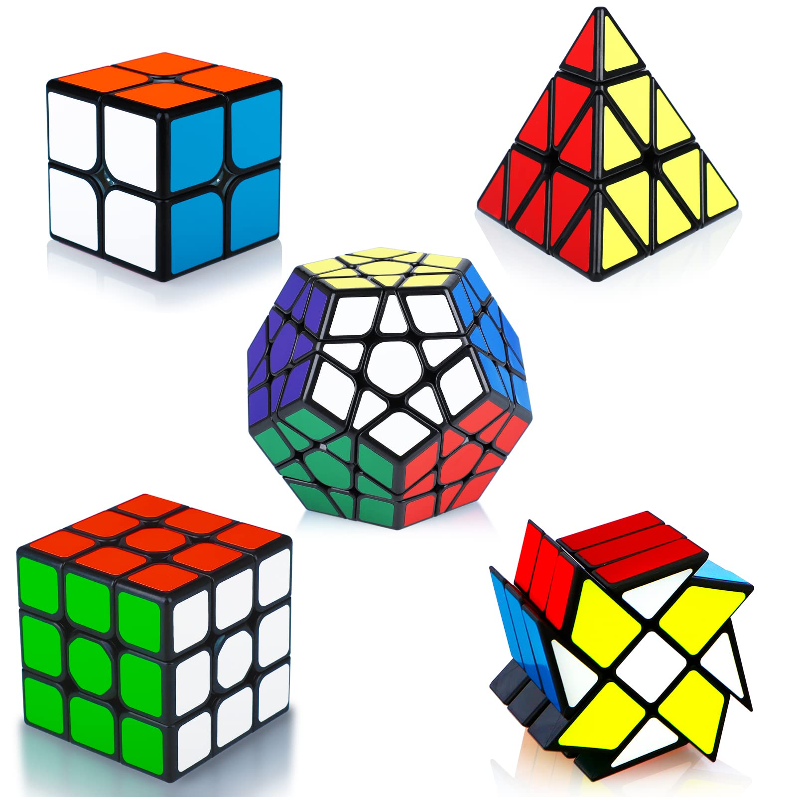 Buy Maomaoyu Speed Magic Cube Set,5 Pack,2x2+3x3+Fenghuolun+Megaminx ...