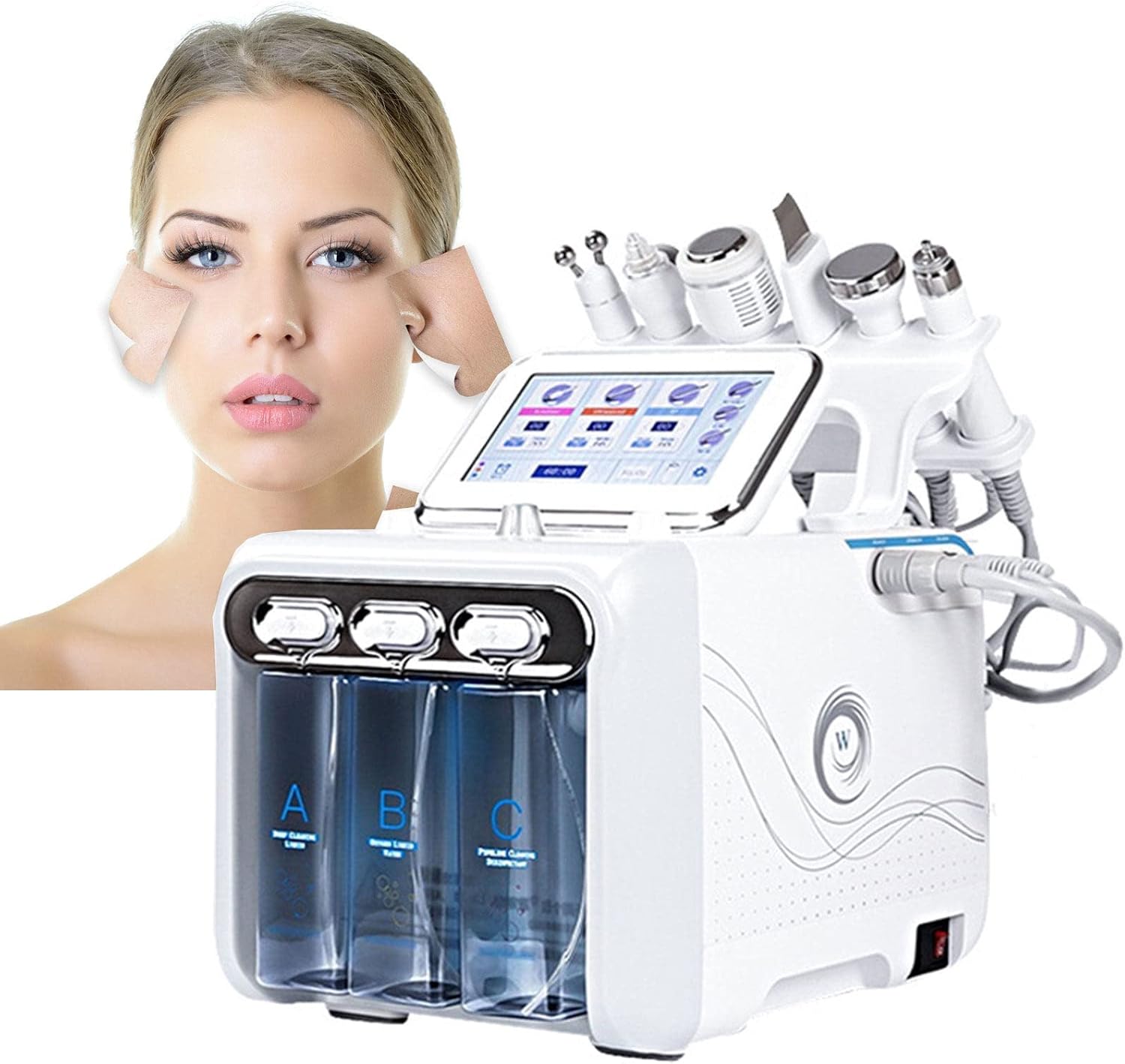 Hydrogen O'xygen Facial Beauty Machine, 8 em 1 R'F Face Care Beauty ...