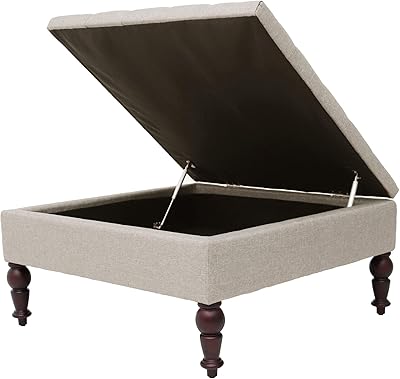 Amazon.com: Tassullo Storage Ottoman Set, Linen Window Bedroom Storage ...