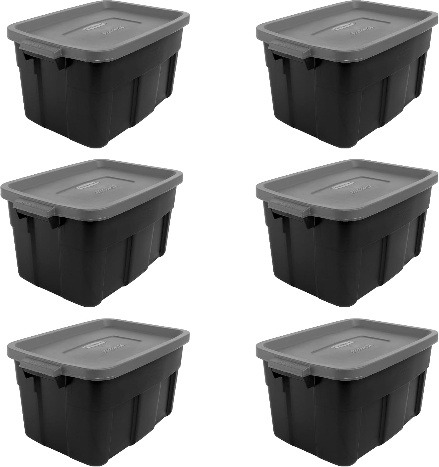 Rubbermaid Roughneck️ 14 Gallon Storage Totes, Pack of 6, Durable ...