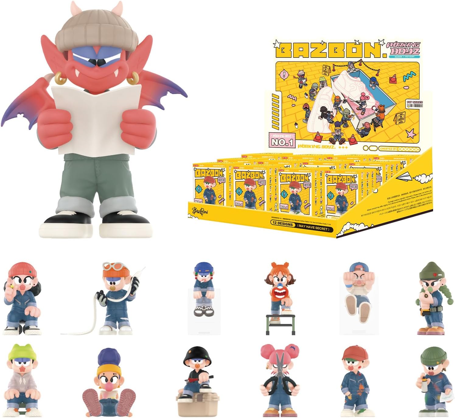 Amazon.com: POP MART BAZBON Working Boyz Blind Box Figures, Random ...