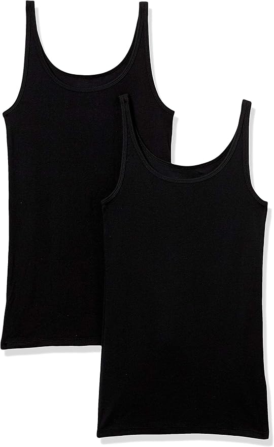 Amazon.com: Amazon Essentials Women's Slim-Fit Thin Strap Tank Top ...