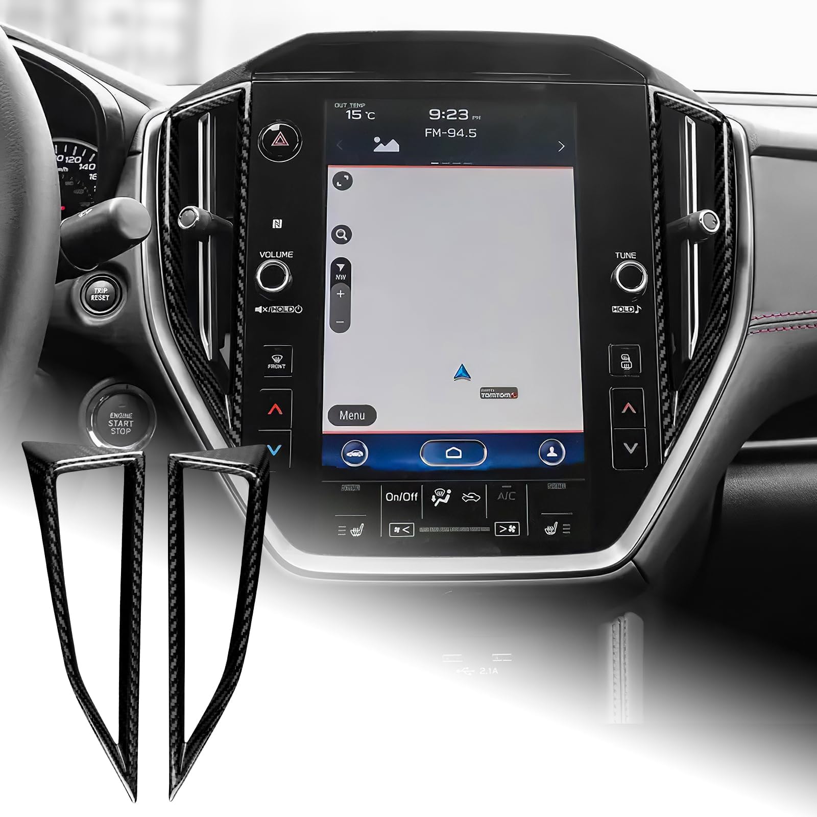 Amazon.com: AIRSPEED Carbon Fiber Car Dashboard Panel Cover Center ...