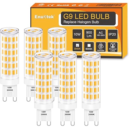 MD Lighting G9 LED Bulb 10W Dimmable LED Corn Light Bulbs(6 Pack)- G9 ...
