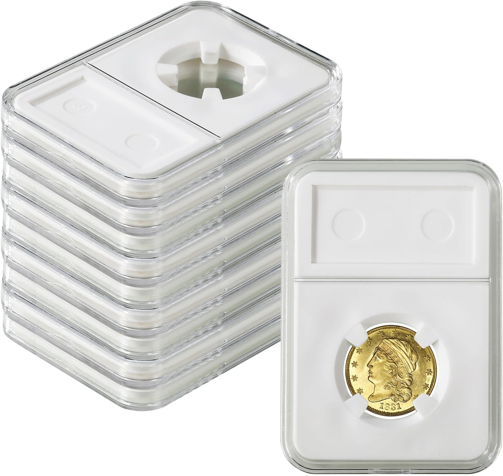 Amazon.com: 10-Pack Silver Dollar Coin Holder, 19mm Collection Coin ...