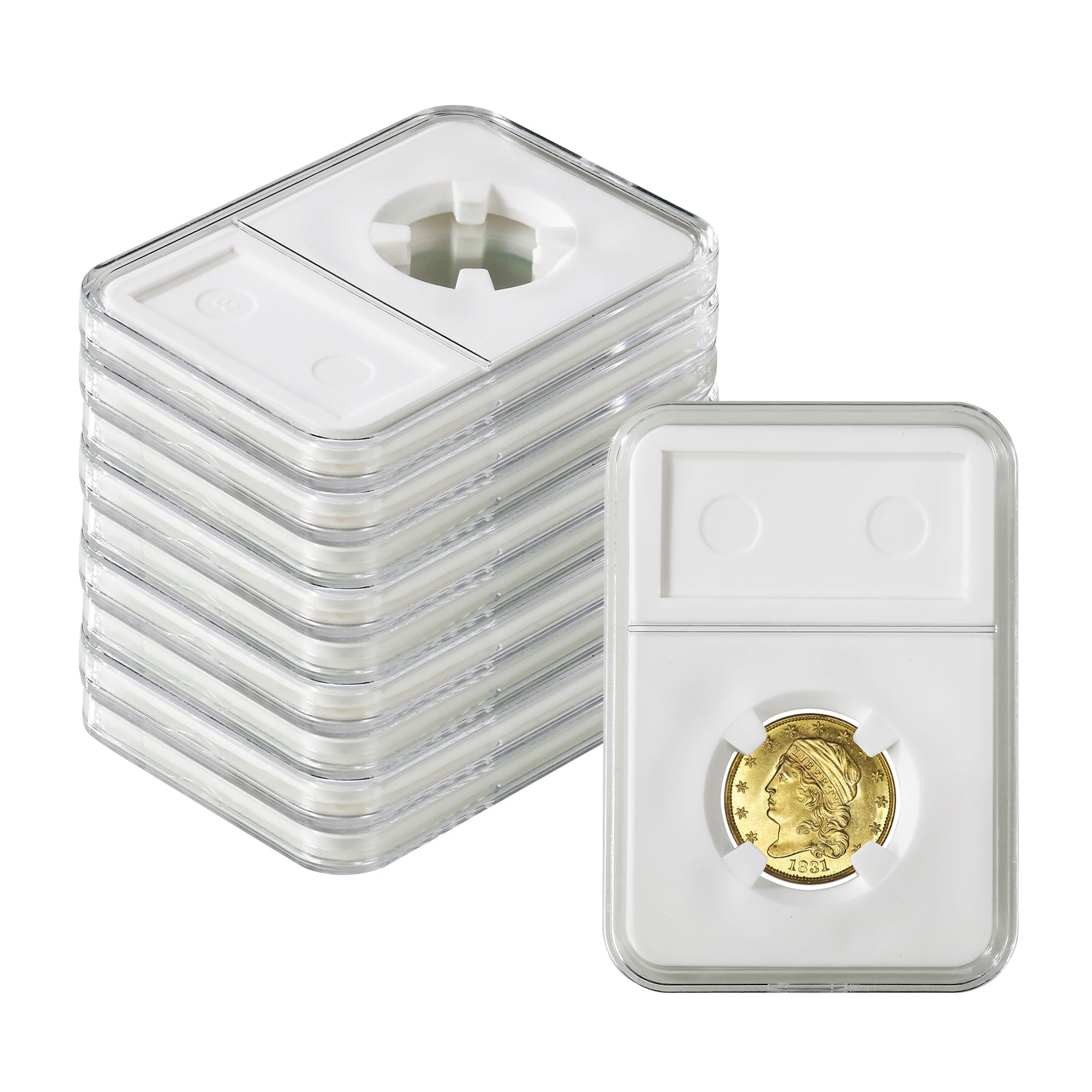 Amazon.com: 10-Pack Silver Dollar Coin Holder, 19mm Collection Coin ...