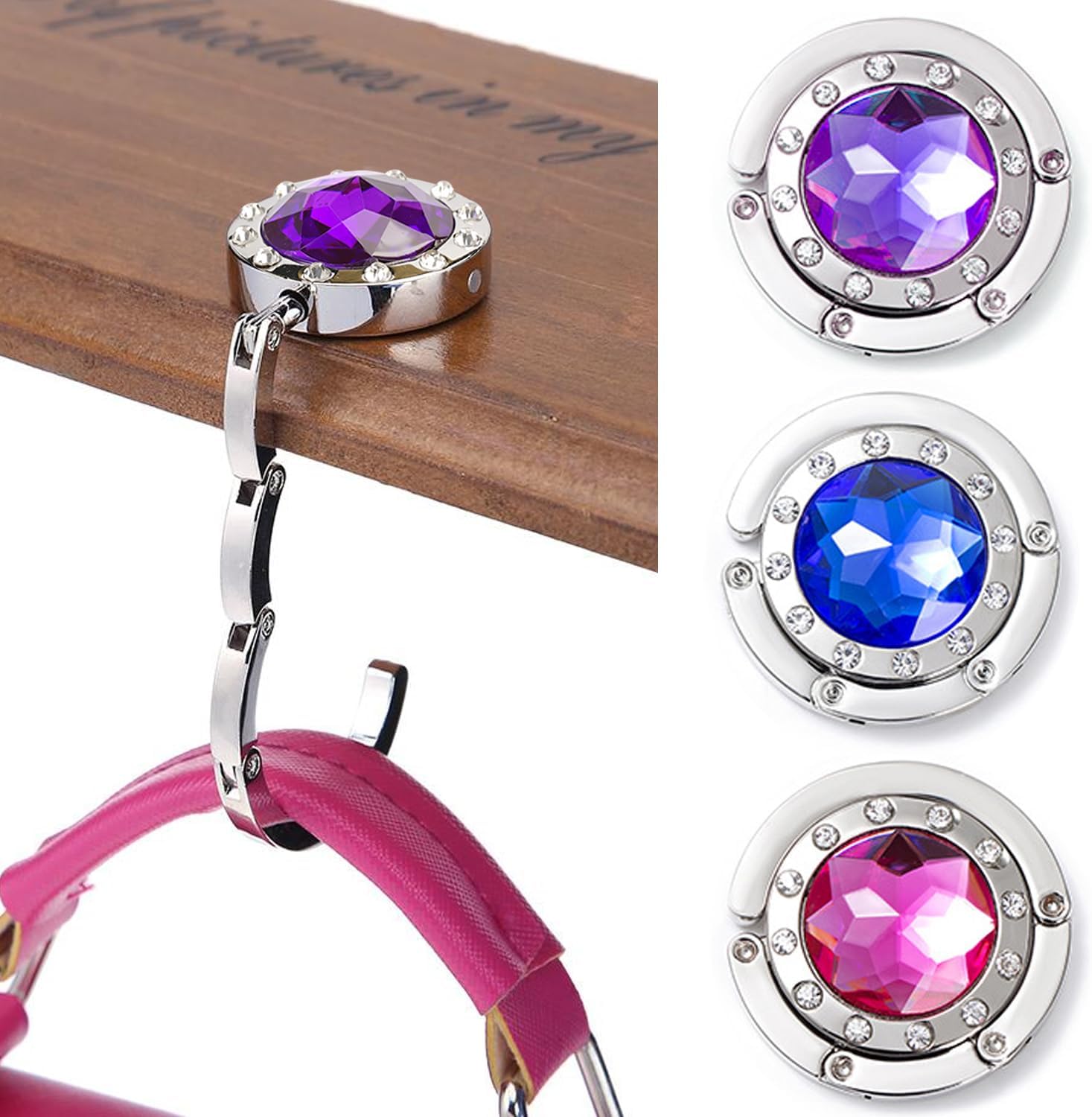 Amazon.com: Eosraffa Foldable Purse Hooks for Table - Purse Hanger for ...