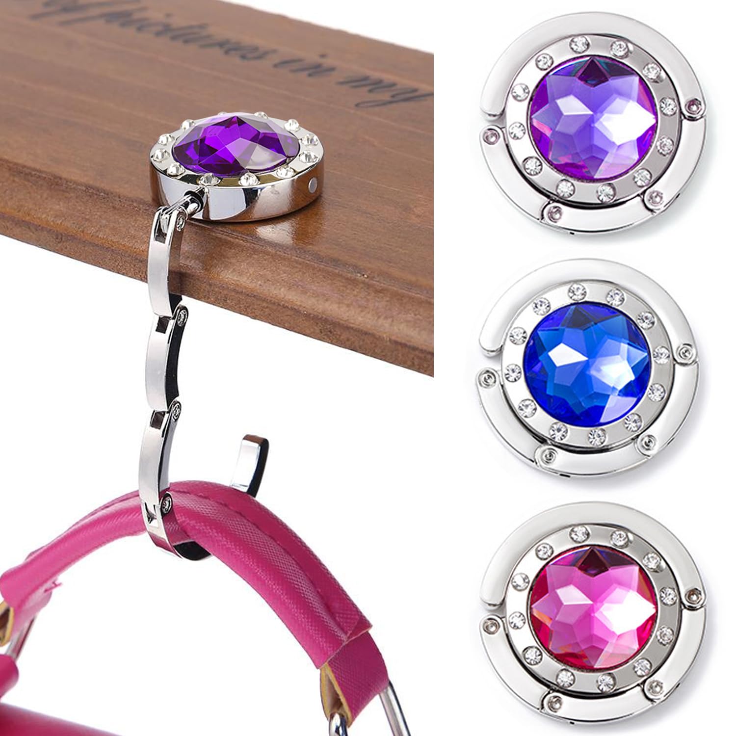 Amazon.com: Eosraffa Foldable Purse Hooks for Table - Purse Hanger for ...