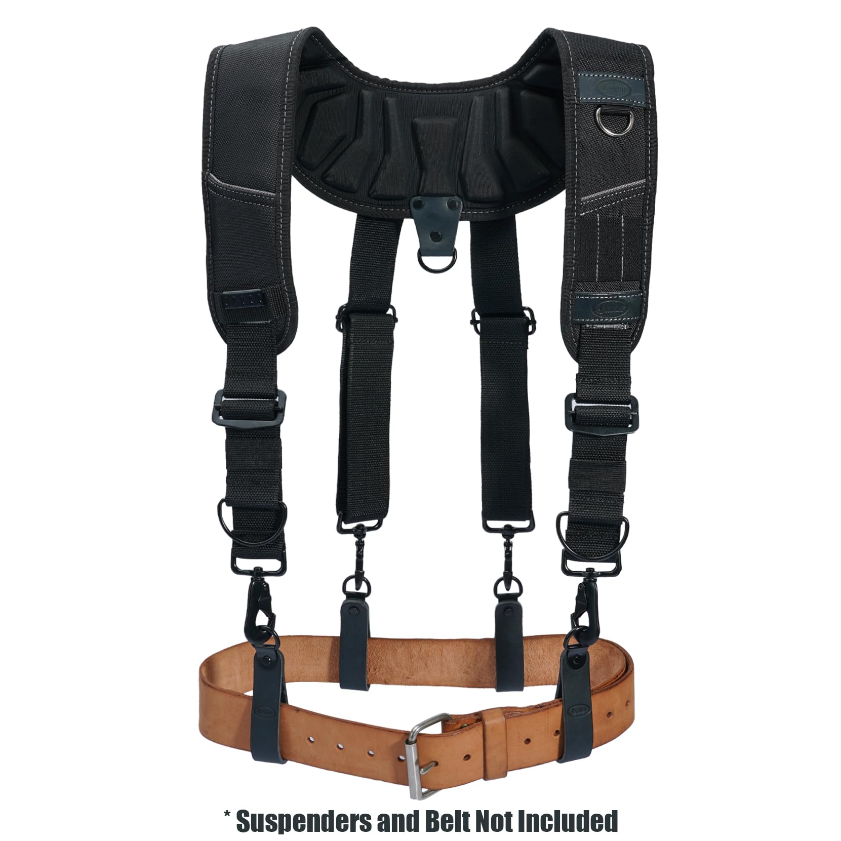 Tool Belts For Men Leather Tool Belt Suspenders Loops - 4-Piece Heavy ...