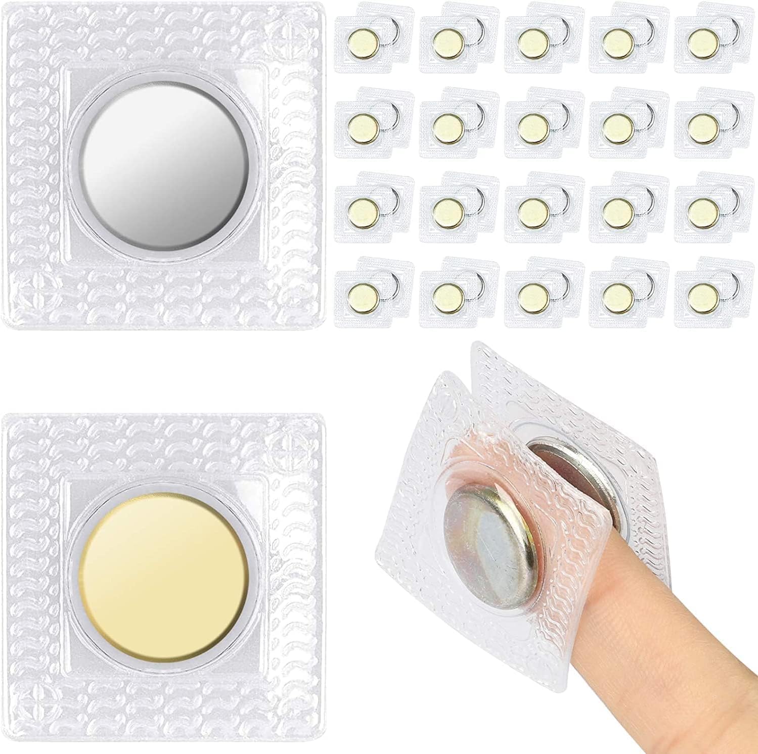 EEEKit Magnetic Clothing Clips Snap, 20 Pairs PVC Invisible Hidden Sew ...