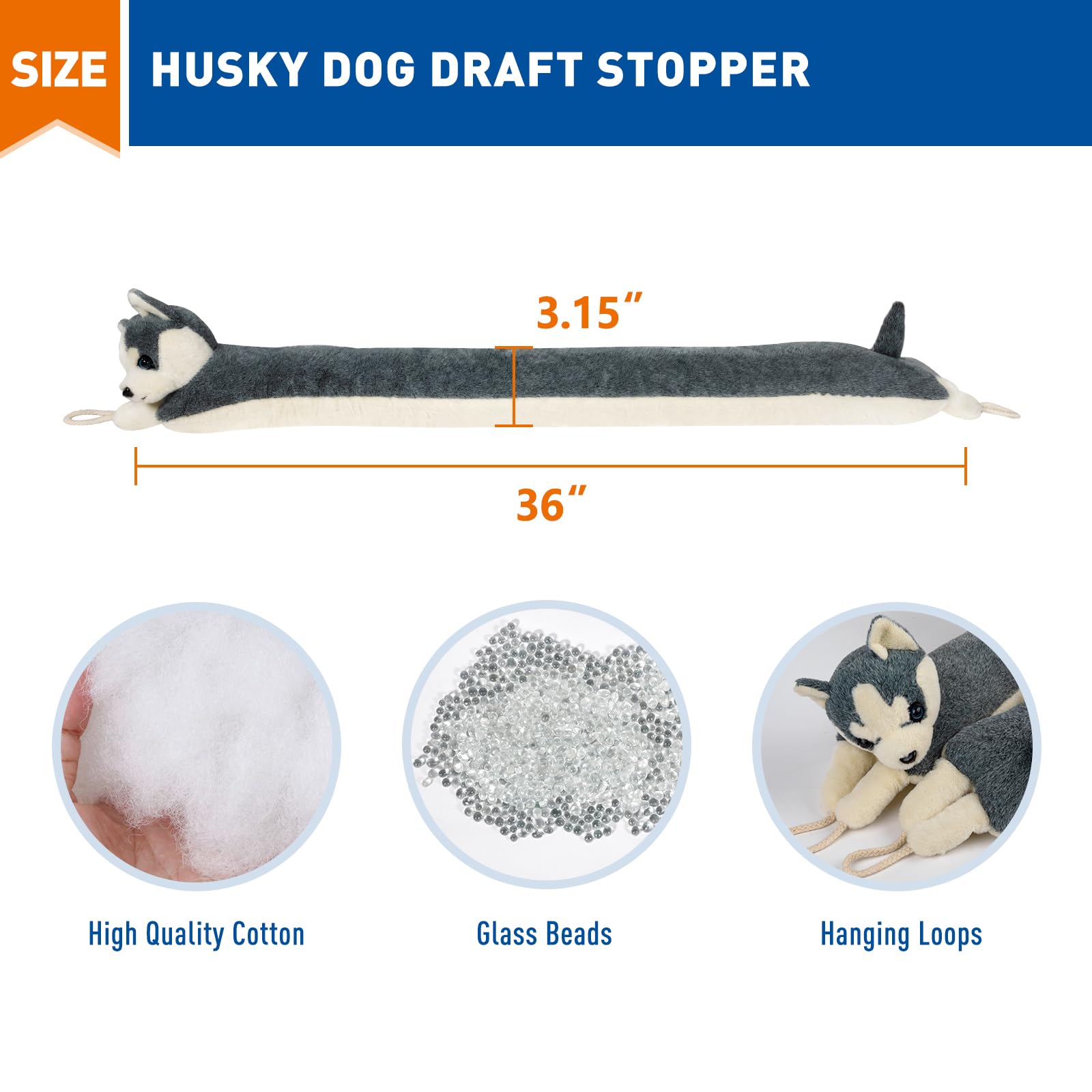 Snapklik.com : MAGZO Under Door Draft Stopper 36 Inch, Weighted Animal ...