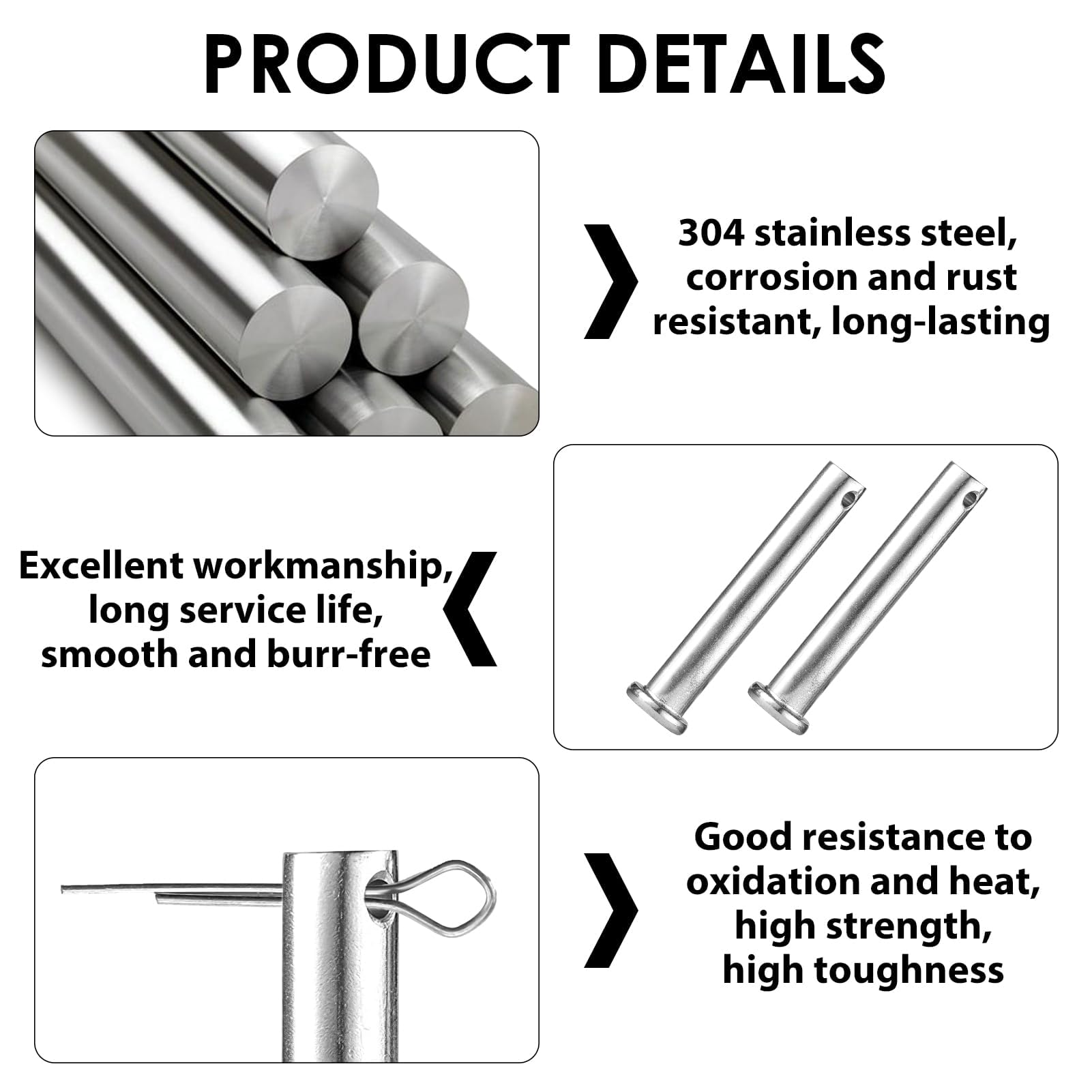 10 X 50mm Worktop Jig Pins – Pack of 4, Worktop Jig Location Pegs Pins ...