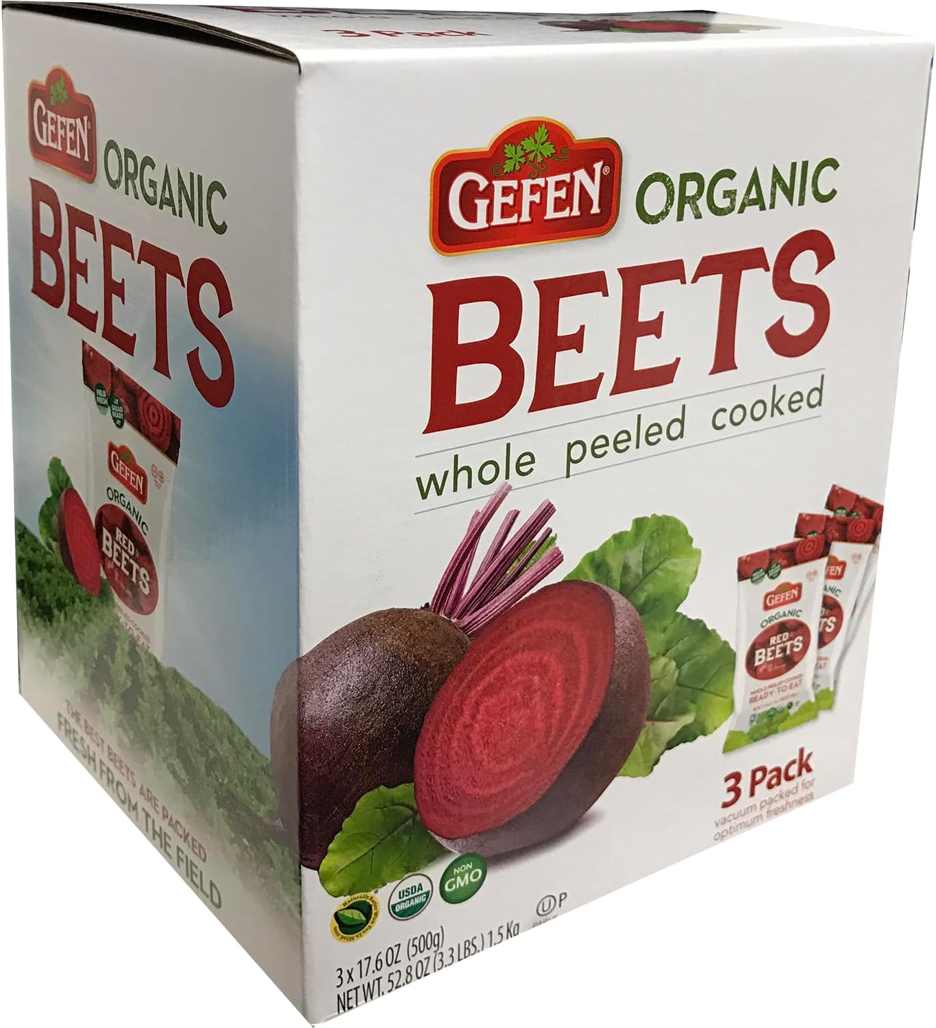 Amazon.com : Gefen Organic Red Beets, Whole, Peeled, Cooked & Ready to ...