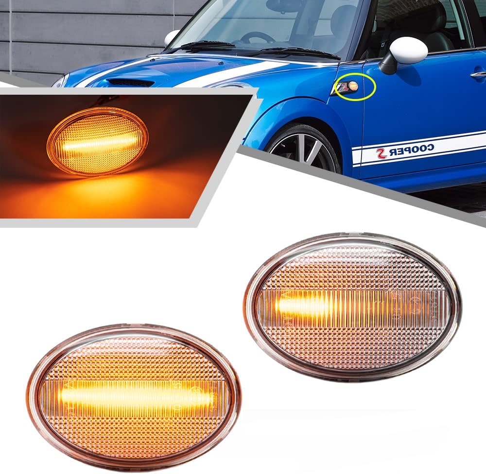 Amazon.com: VIPMOTOZ Chrome Housing Full LED Front Fender Side Marker ...